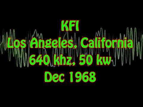 KFI, Los Angeles, California, 640 khz, 50 kw, Dec 1968