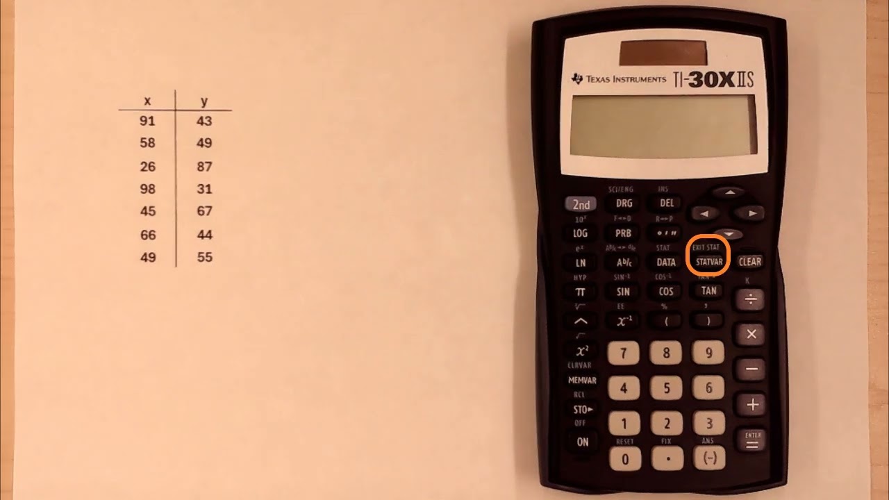 TI-30XIIs 2-Variable Statistics Tutorial