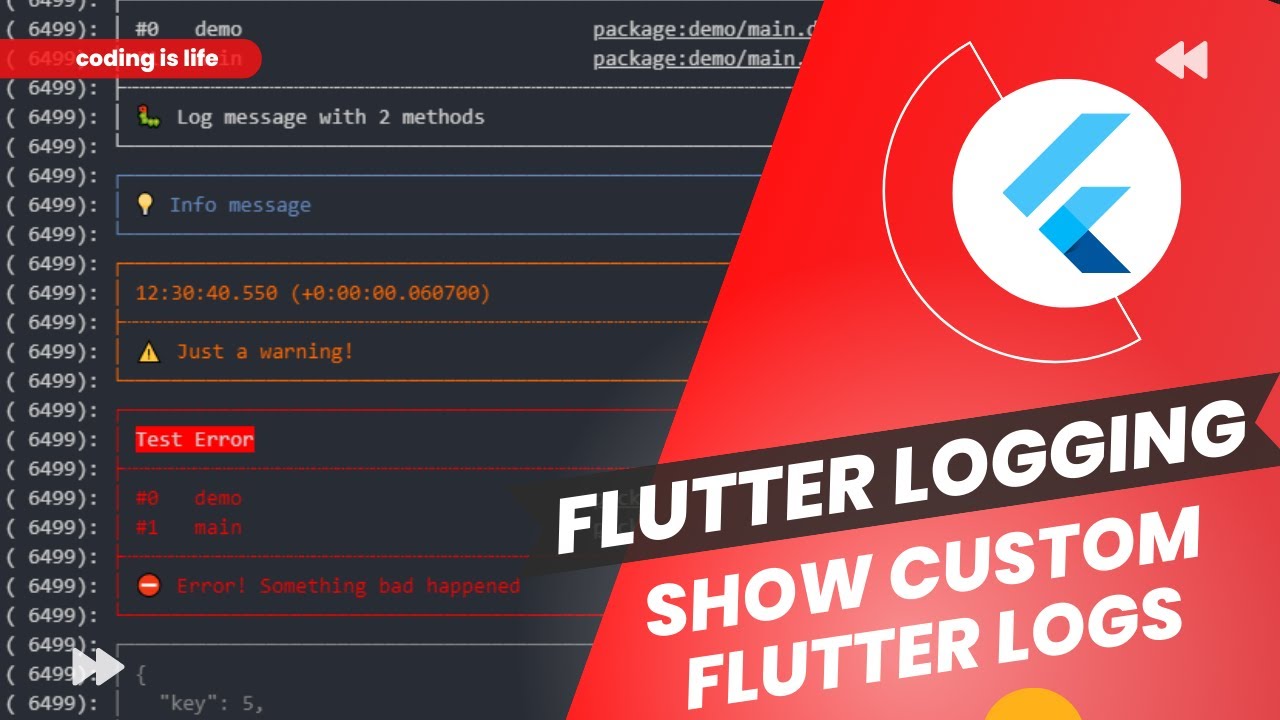 Flutter Tutorial - Show Custom Flutter Logs | Flutter Logging