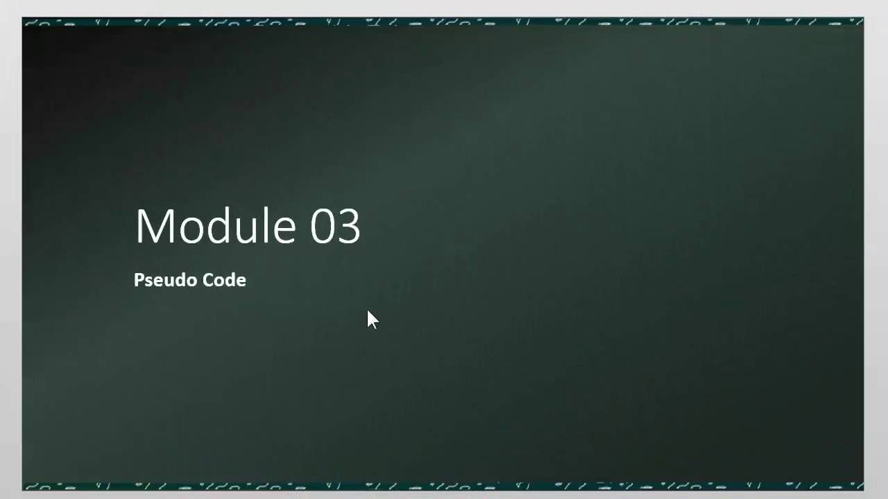 Python Module 03-03 Pseudo Code