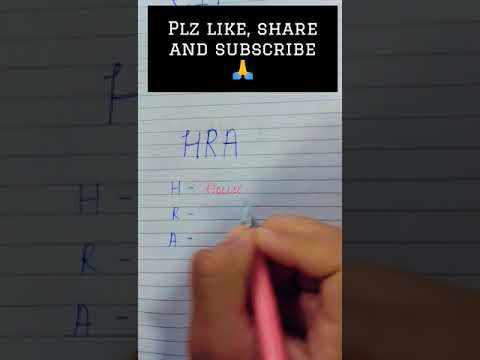 Full form of HRA #viral #speaking #vocabulary #words #english #new #learn #trendingshorts