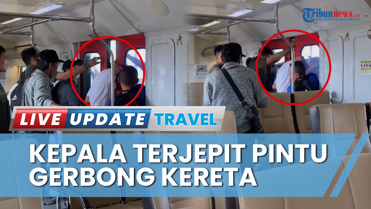 Viral di TikTok, Kepala Pria Terjepit Pintu Gerbong Kereta Bandara, Buat Panik Penumpang Lain ...