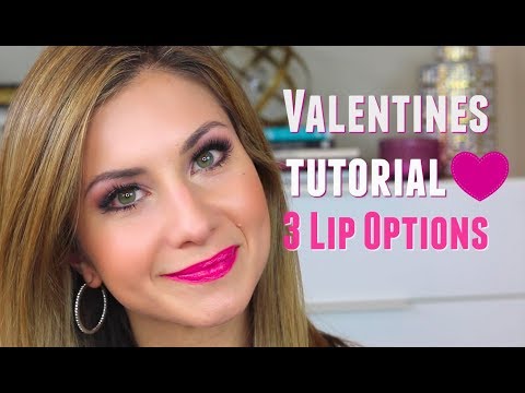 Valentines Day Makeup Tutorial 3 Lip Options | Lisa J Makeup