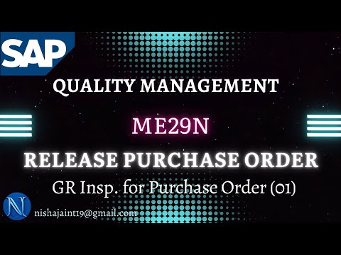 SAP QM | Rel. Purchase Order Before MIGO | QM Procurement | Quality Management #sapqm #sapmm #sappp