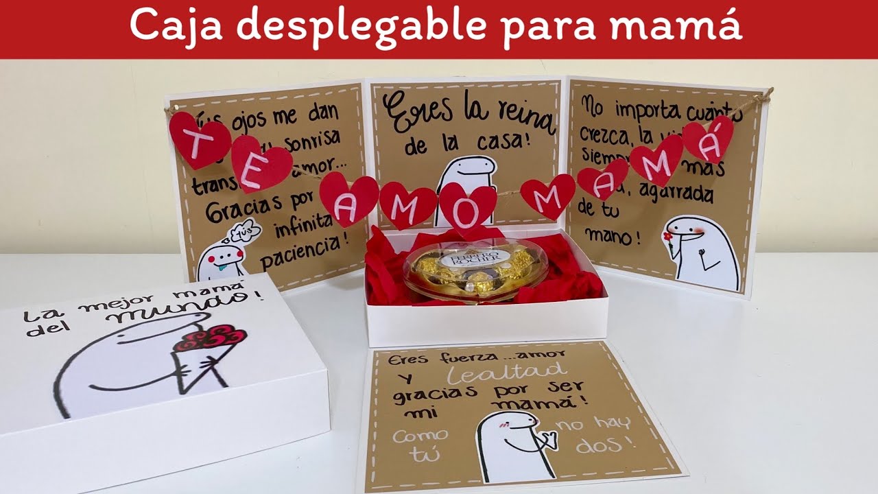 La cajita más bonita para REGALAR a MAMÁ | Caja desplegable lateral