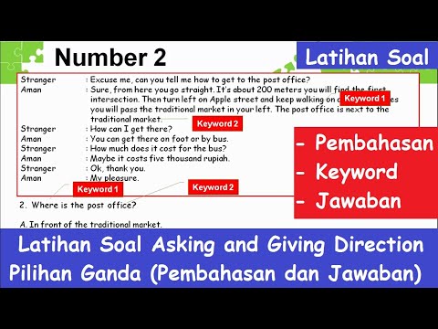 Latihan Soal Asking and Giving Direction Dalam Bahasa Inggris Pilihan Ganda l Pembahasan dan Jawaban