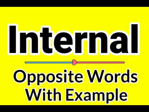 Internal opposite word in english | Internal opposite in Hindi | Internal meaning in Hindi