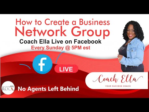 Coach Ella Live on Facebook - How to Create a Business Network Group My Why made me do it.