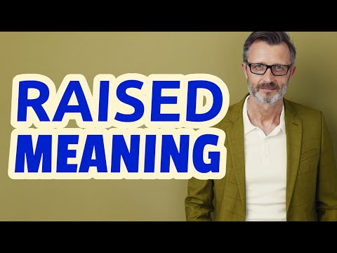Raised | Meaning of raised