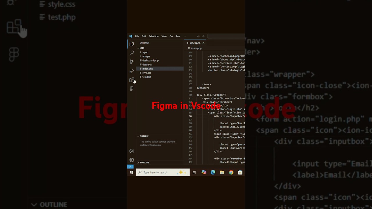 VS code figma design use #liveserver #figma  #tech #vscode  #coding #programming