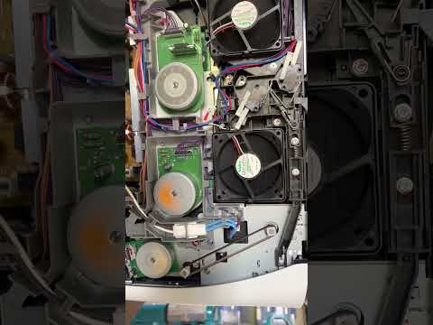 What a inside a laser printer calibrating looks like