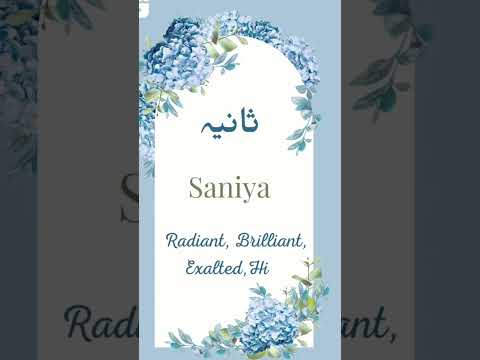 meaning of saniya ✍
