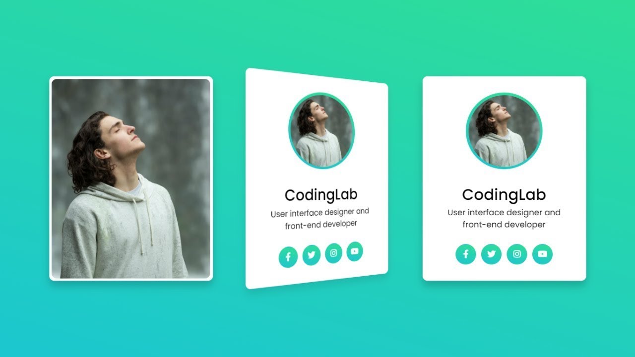 3D Flip Card on Hover using only HTML & CSS | Code With Developer