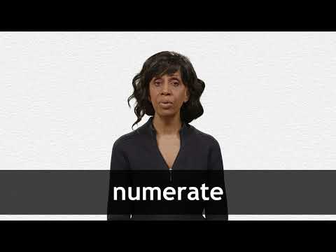 NUMERATE definition and meaning | Collins English Dictionary