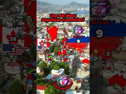 Top 50 Most Populous Countries!