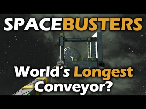 Space Busters | Can We Build a Conveyor to the Moon? | Space Engineers