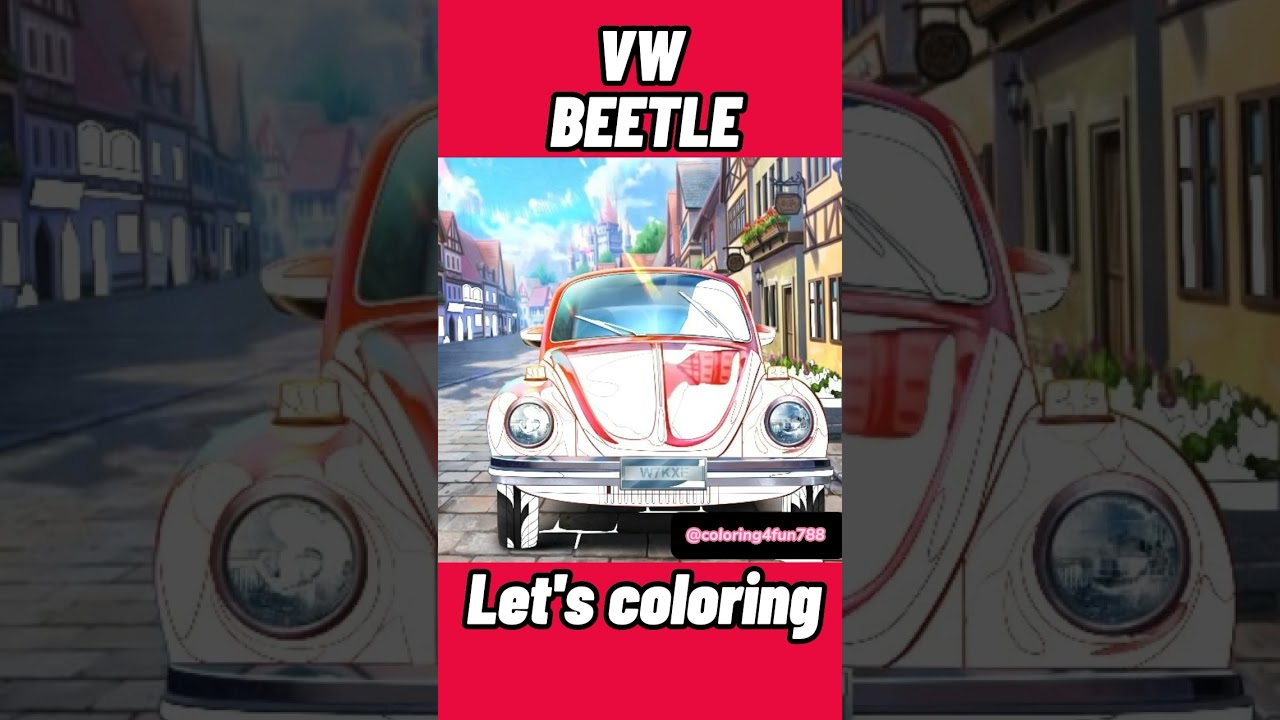 COLORING || VW BEETLE @coloring4fun788 #coloring #drawing #painting #amazing #fyp