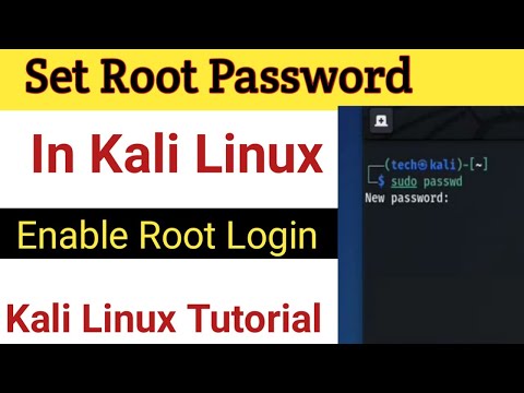 How to Set Root Password in Kali Linux | Enable Root Password | Kali Linux Tutorial