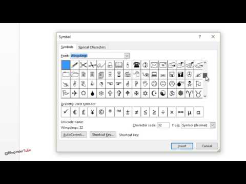 How to Insert a check mark symbol
