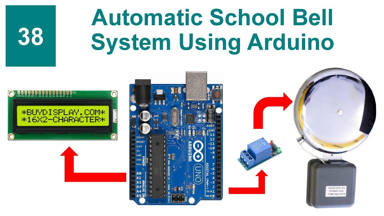 Automatic School Bell System Using Arduino With Code and Circuit || Proteus Simulation