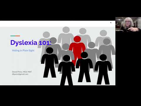 Dyslexia 101 with Donnell Pons, MAT, MED