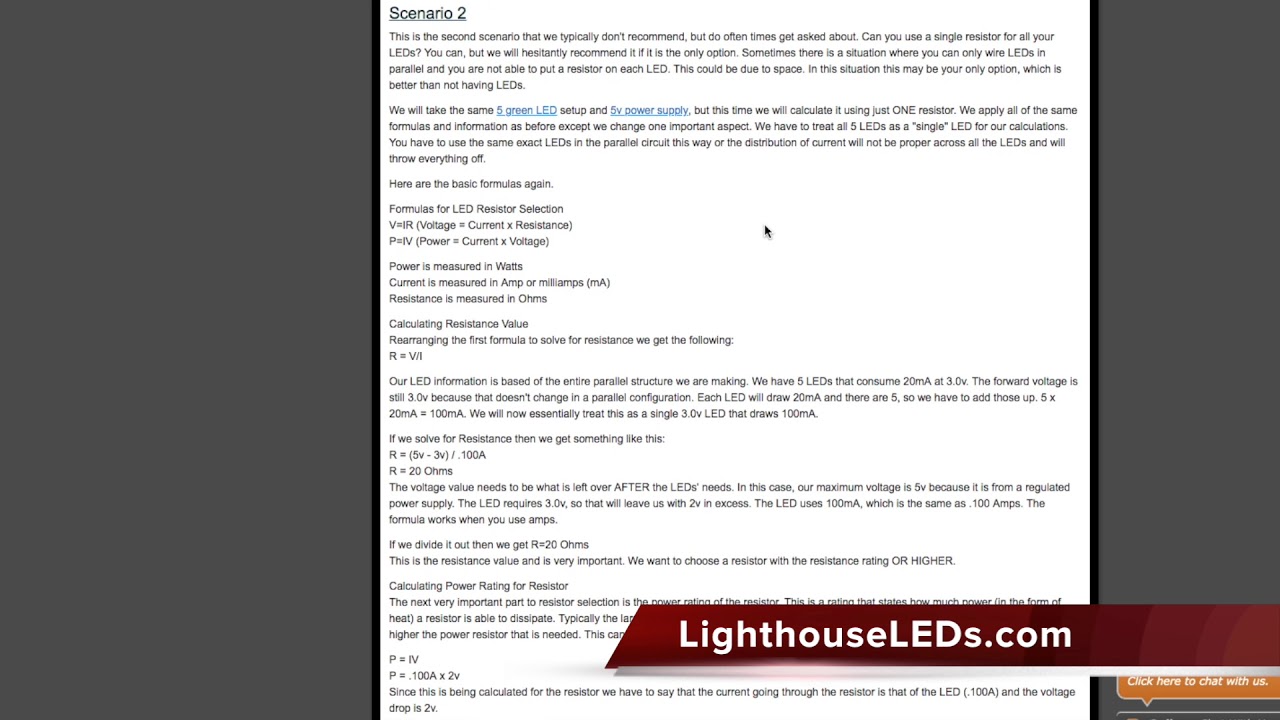 How to Wire LEDs - 101 - Parallel LEDs - Lighthouse LEDs