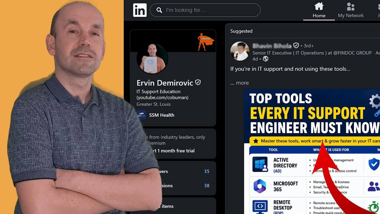 IT Professional analyzing linkedin posts for misinformation