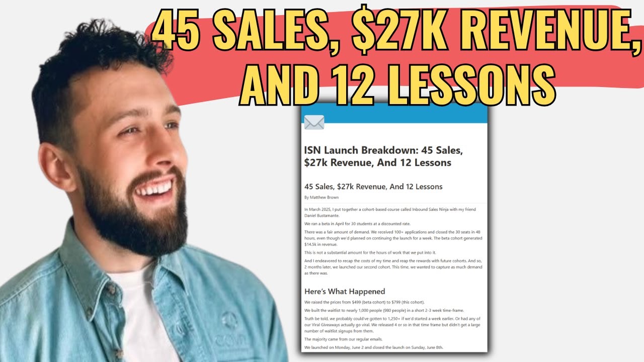 Cohort launch breakdown (numbers & lessons)