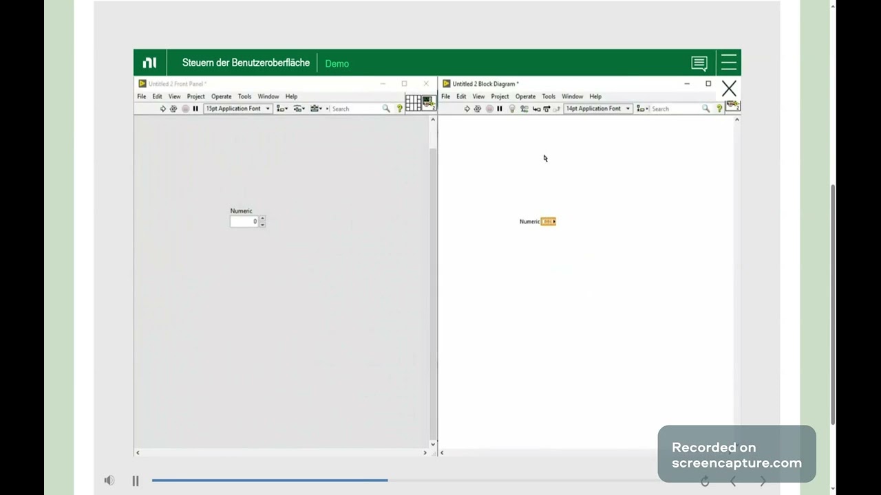 Labview Core 2 SubVI's und Controls