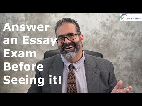 Answer an Essay Question Before Seeing It!