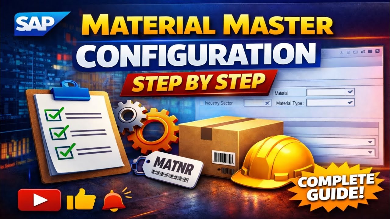 Material Master Configuration in SAP MM Step by Step | SAP S/4HANA Tutorial