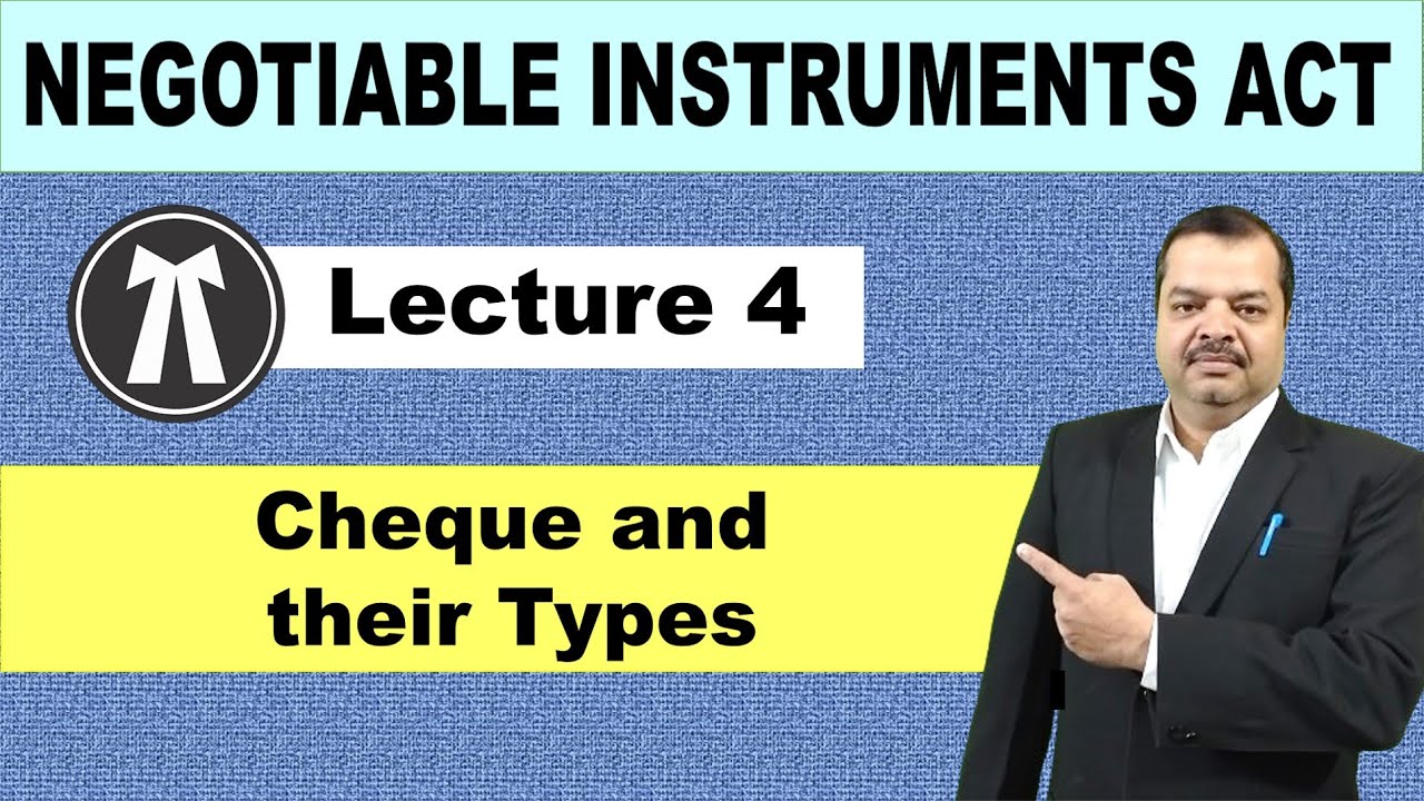 The Negotiable Instrument Act 1881 Lecture 4 | चेक के प्रकार | Cheques and their Types | Judicial