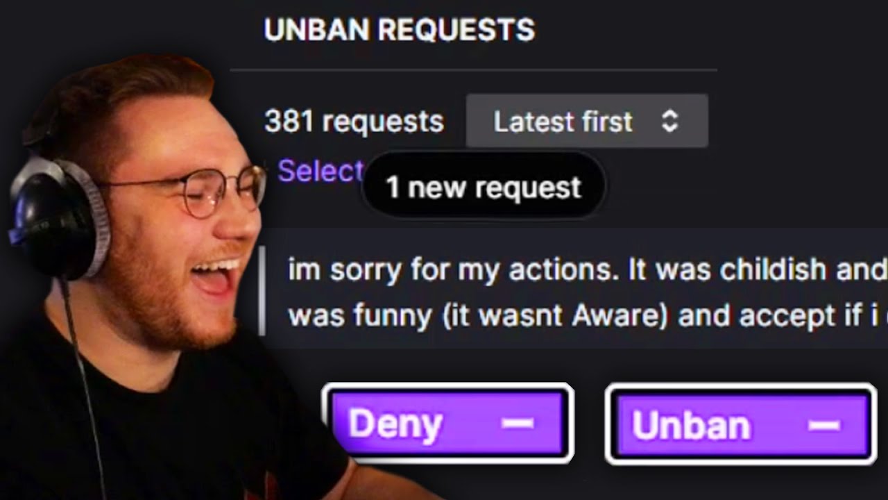 ohnePixel does funny unban requests