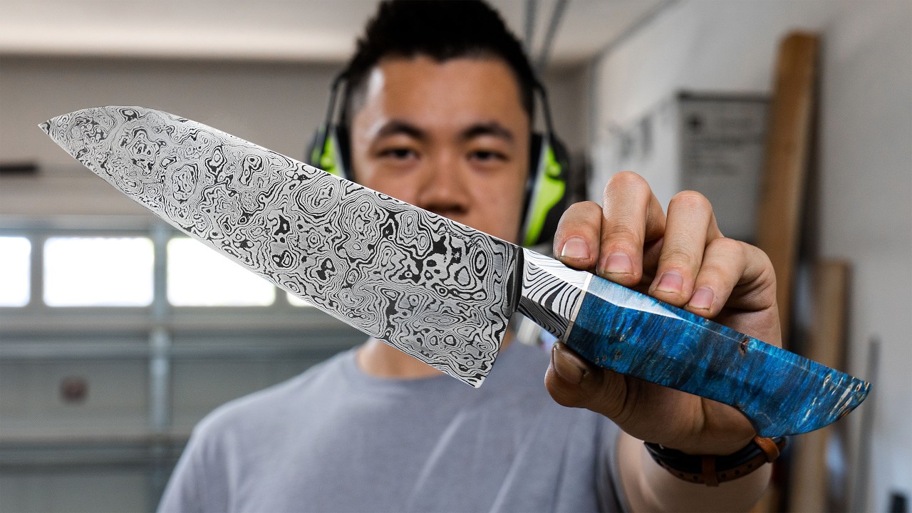 Making a $2,000 Damascus Chef's Knife