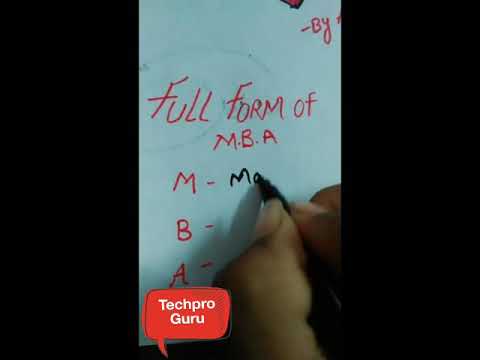 Full form of MBA | MBA