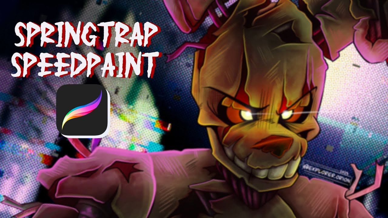 SpringTrap-Five Nights At Freddy’s -[PROCREATE SPEEDPAINT]-