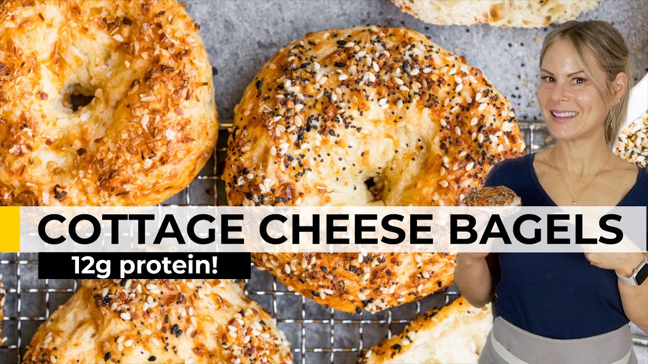 COTTAGE CHEESE PROTEIN BAGELS | easy, healthy, homemade, recipe