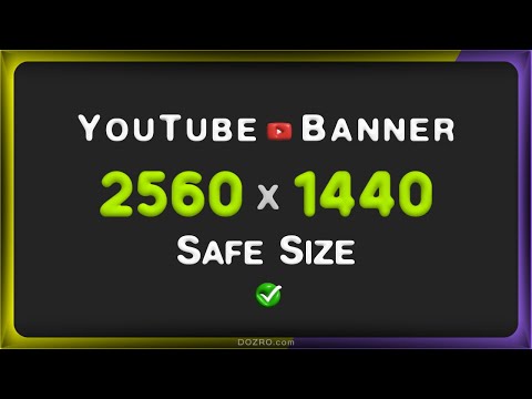 YouTube Banner 2560x1440 px to perfectly fit all devices