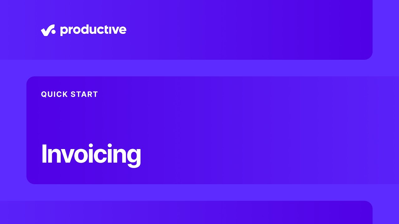 Invoicing in Productive