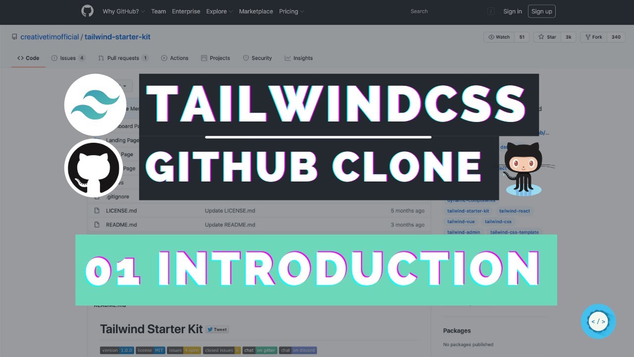 01 - Tailwindcss Github clone tutoriel: Introduction