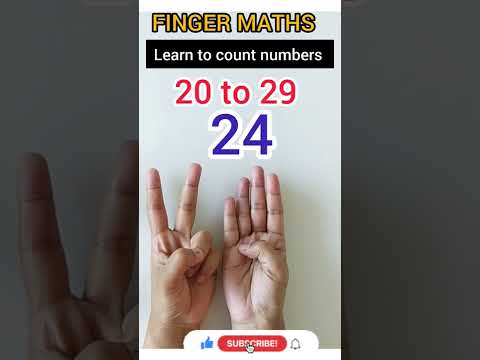 Abacus Maths|Learn to count numbers from 20 to 29 with fingers|Finger Abacus #abacus#finger#short
