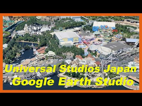 Universal Studios Japan Google Earth ππ―π΅π₯ #universalstudiosjapan #googleearthstudio