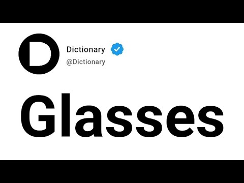 Glasses Meaning In English