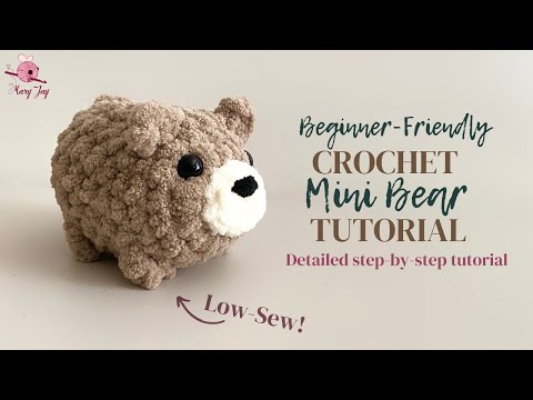 FAST & LOW SEW Crochet Bear Tutorial: Step-by-Step and Beginner-Friendly Amigurumi Tutorial