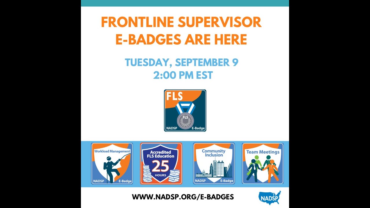 NADSP E-Badge Academy Introduces Frontline Supervisor Badges