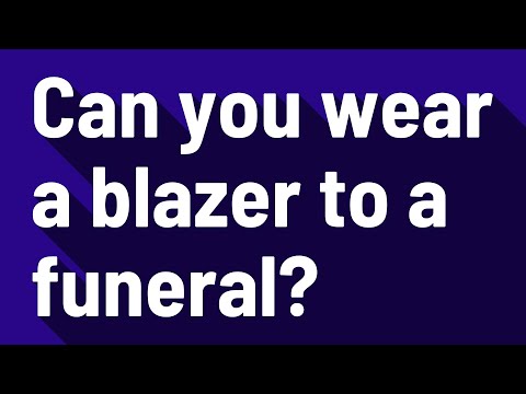 Can you wear a blazer to a funeral?