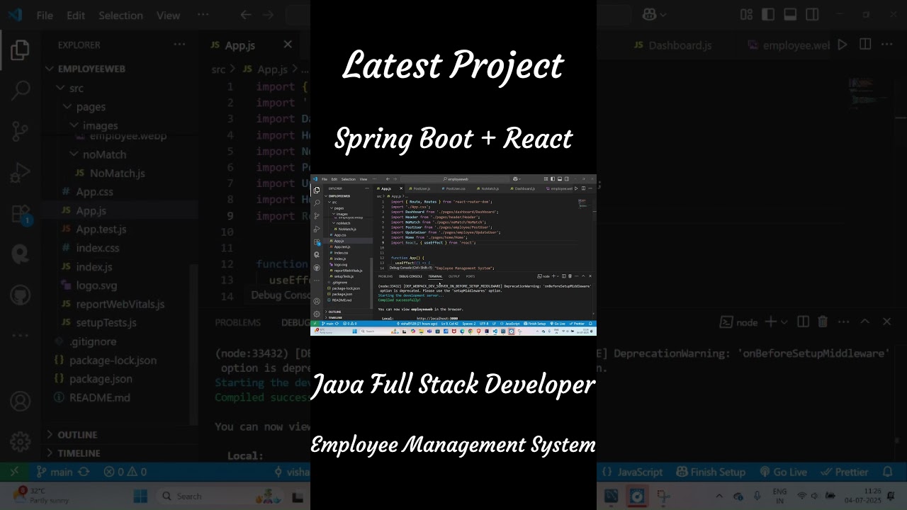 Java Full Stack Project using Spring Boot, React, Bootstrap and MySQL