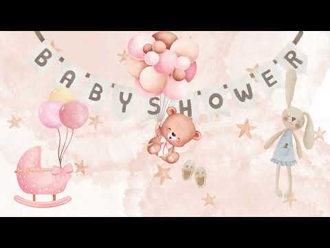 Baby Shower Screensaver. Frame TV Hack. 3 Hour Pink Girl Baby Shower Background Video. No music
