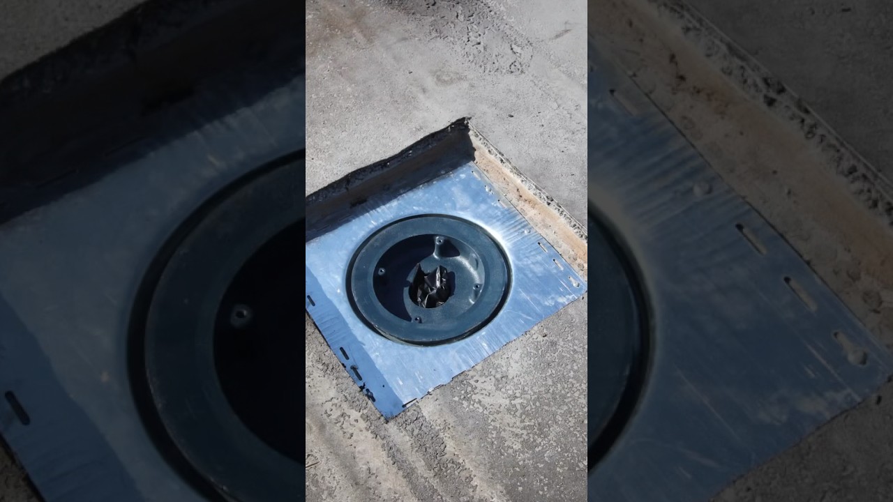 How to install a drain in a flat roof