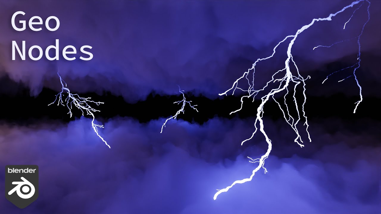 Realistic Lightning with Geometry Nodes || Blender 3.1